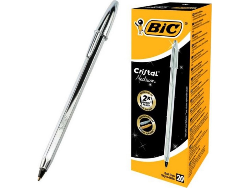 Exas Paper. ΣΤΥΛΟ BIC CRISTAL SHINE M GOLD & SILVER 1,0mm