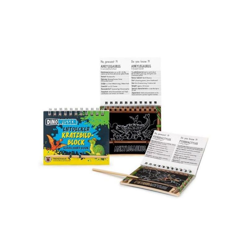 Exas Paper. ΣΕΤ ΚΑΤΑΣΚΕΥΩΝ TREND 956330 DINO SCRATCH BLOCK PEN
